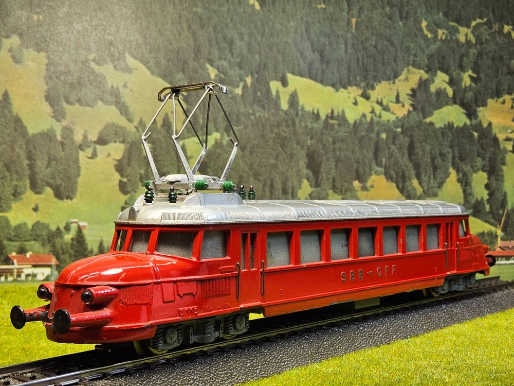 HAG 100 __ SBB Triebwagen RCe 2/4 __ Roter Pfeil __ Spur H0 (Defekt) in ...