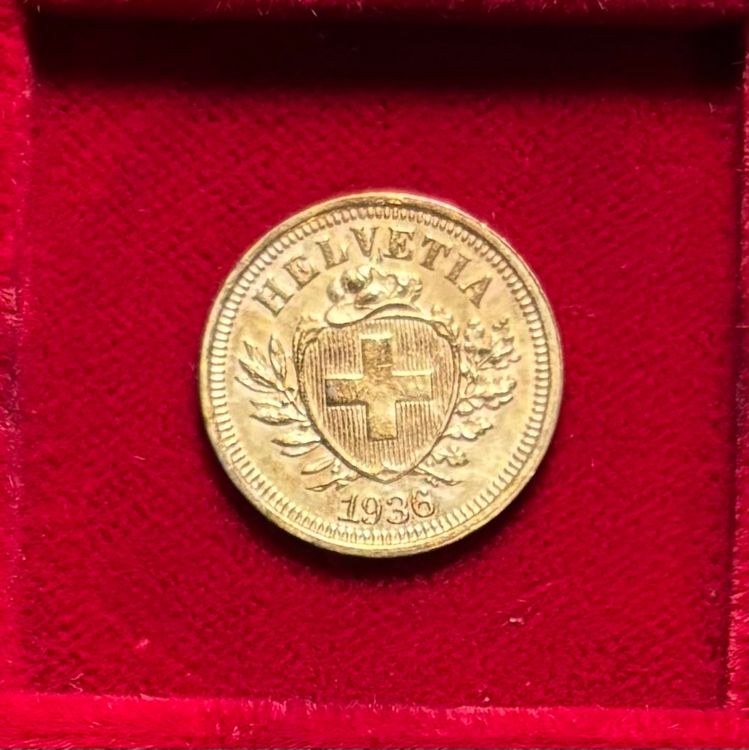 Schweiz 1 Rappen 1936 vzgl - unz Schild mit Freiheitshut (Neu (gemäss Beschreibung)) in Speicher ...