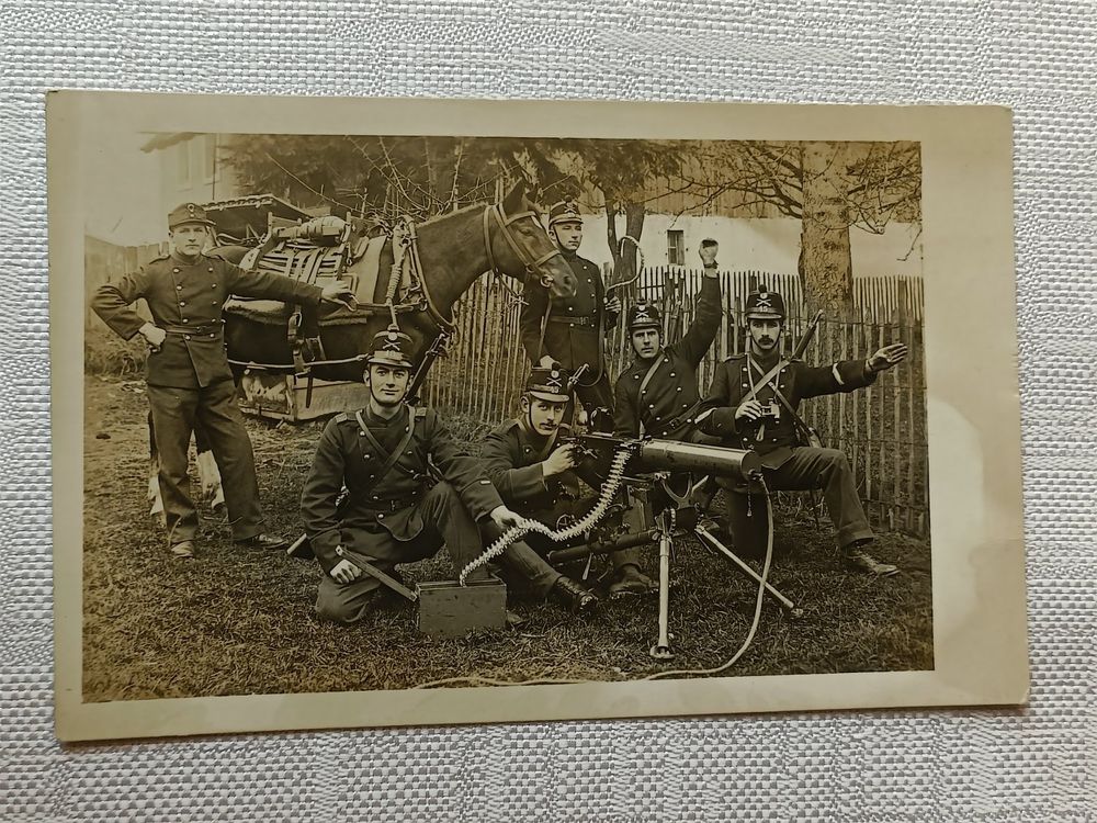 Photo Karte / Am Maschinen Gewehr - Bassecourt 1916 (Gebraucht) in Brugg AG für CHF 15 – mit ...