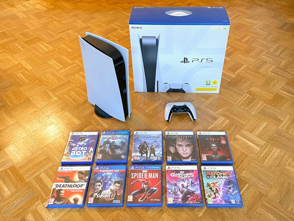 Playstation 5 PS5, Disc Edition, inkl. 10 Spiele (Gebraucht) in Zürich ...