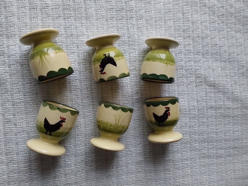 Eierbecher-Zeller-Keramik.6xzusammen. (Gebraucht) in Steinach für CHF ...