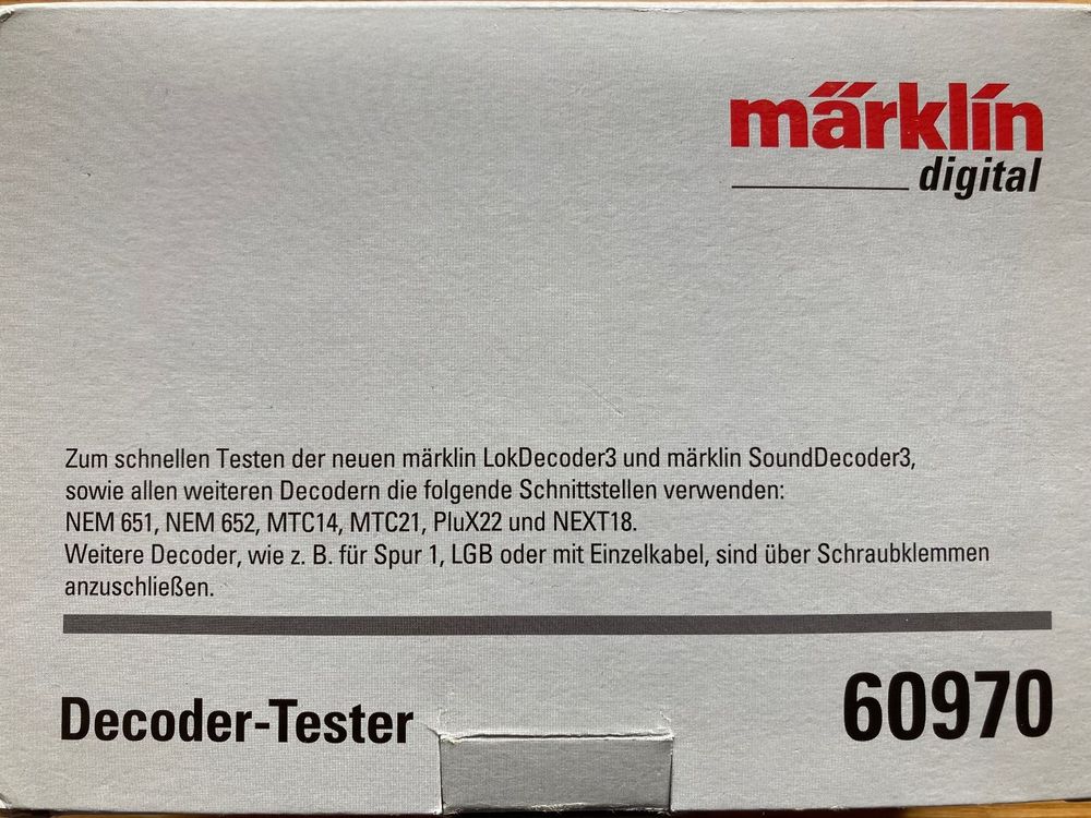 Märklin 60970 Decoder-Tester (Gebraucht) in Biel/Bienne für CHF 30 ...