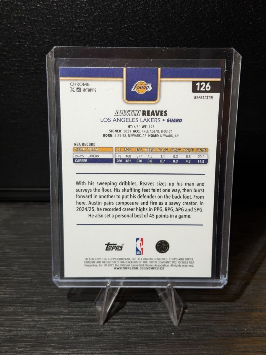 2025-26 Topps Chrome Basketball Austin Reaves Refractor #126 (Neu ...