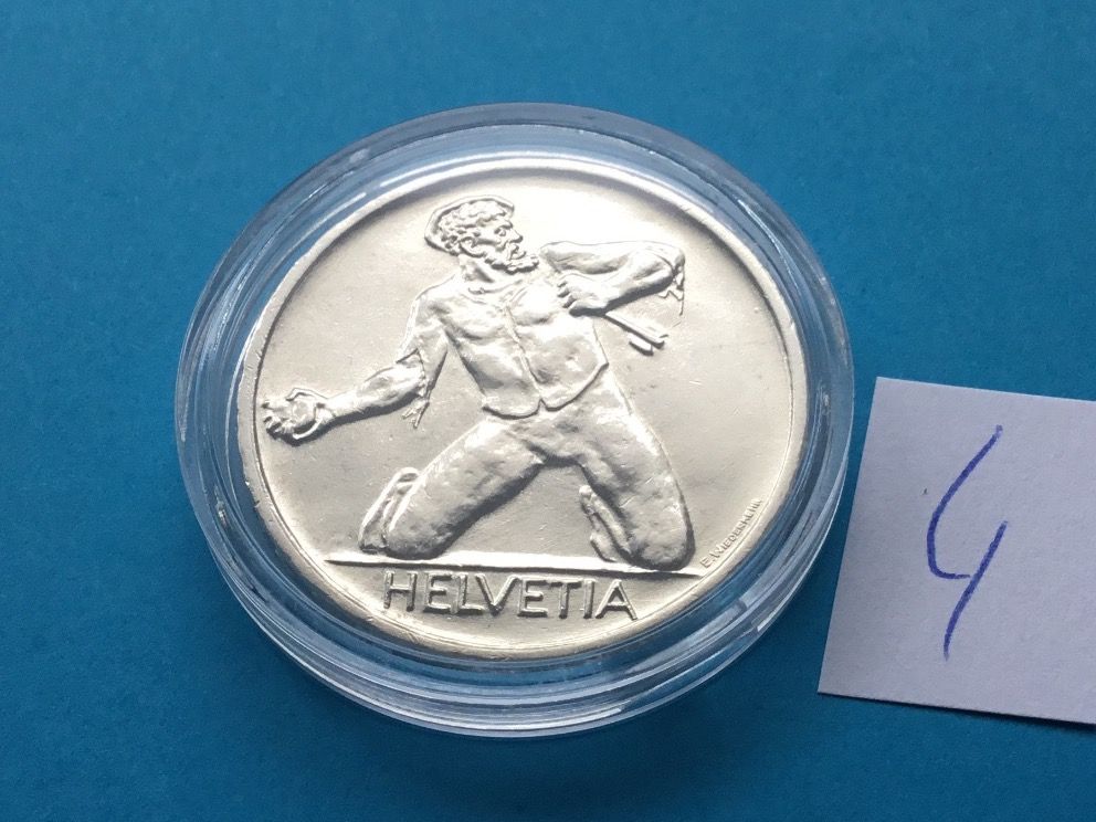 5 Franken Silbermünze St Jakob 1944 Unzirkuliert stgl (Neu (gemäss Beschreibung)) in St ...