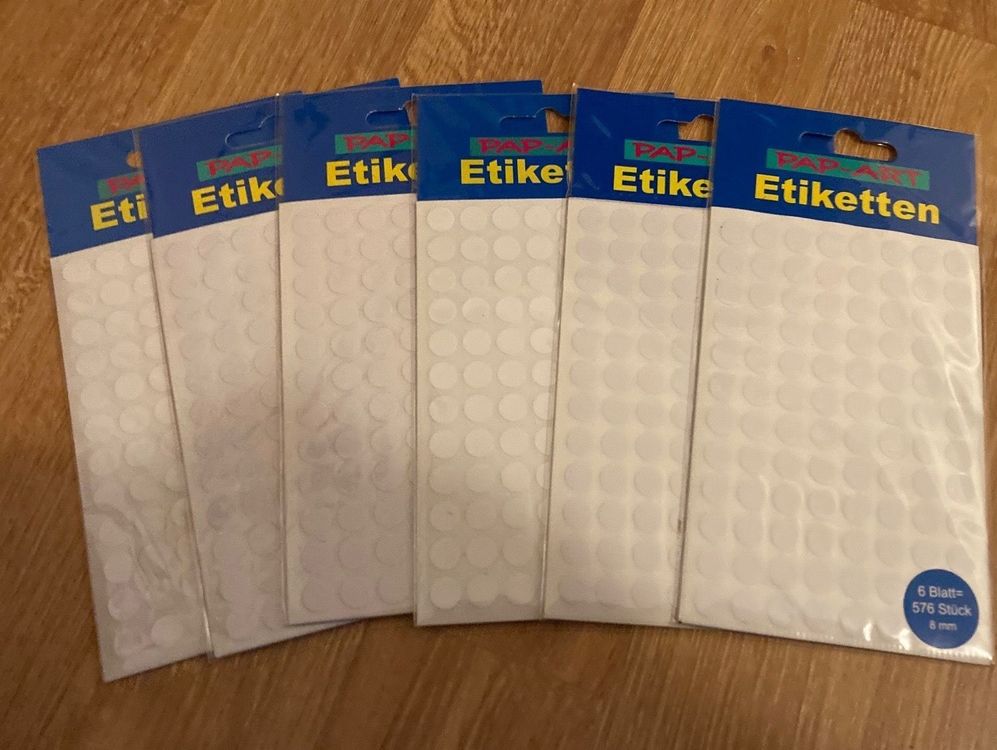 Sticker weisse Punkte 8mm Restposten | Kaufen auf Ricardo