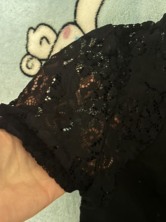 Tally Weijl Black Dress with Lace Details - Emo Gothic (Gebraucht) in ...