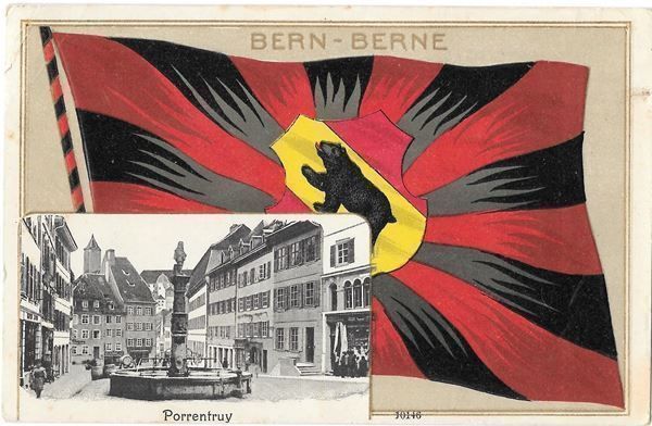 Porrentruy Prägekarte mit Berner Wappen und Bär (Gebraucht) in Olten ...