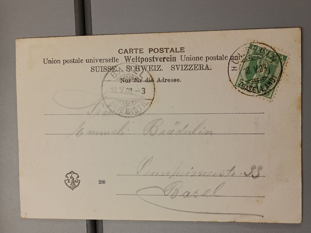 Alte PK / Gruss aus Höllstein - Gasthof zum Rössli - 1908 (Gebraucht) in Brugg AG für CHF 25 ...