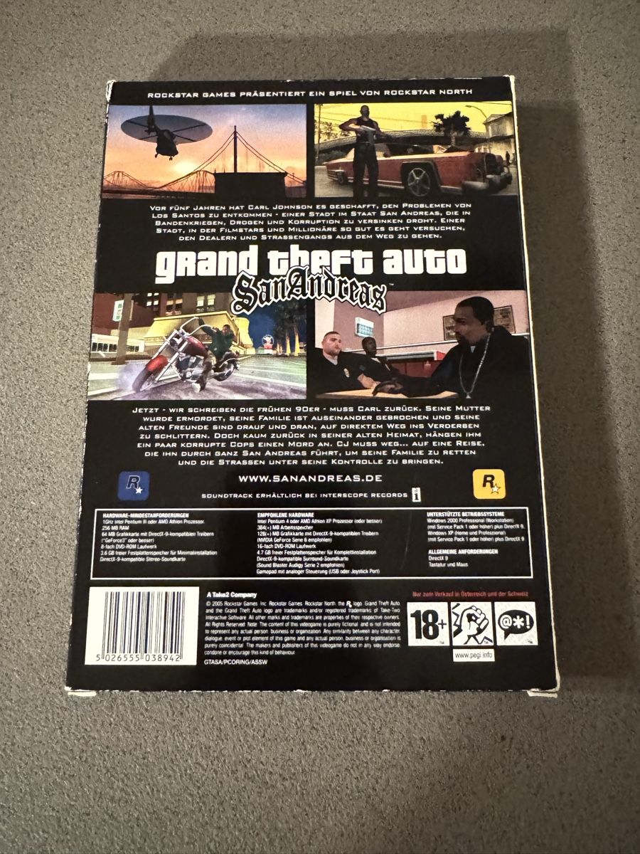 GTA San Andreas PC Big Box komplett | guter Zustand (Gebraucht) in ...