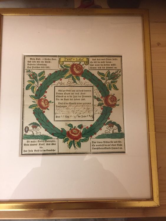 Alter Tauf Zettel (Gebraucht) in Interlaken für CHF 35 – mit Lieferung ...