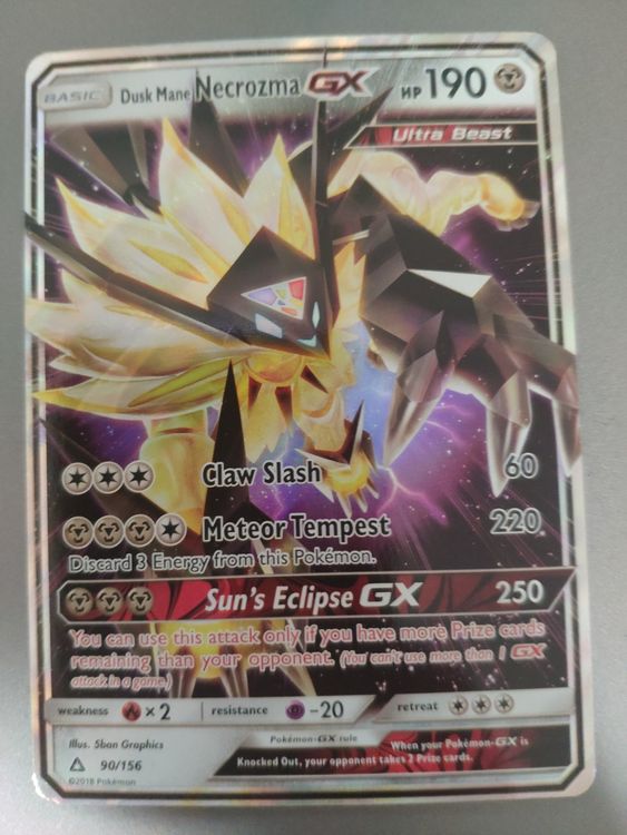 Pokemon Dusk Mane Necrozma GX Ultra Prism Sun & Moon holo (Neu (gemäss Beschreibung)) in ...