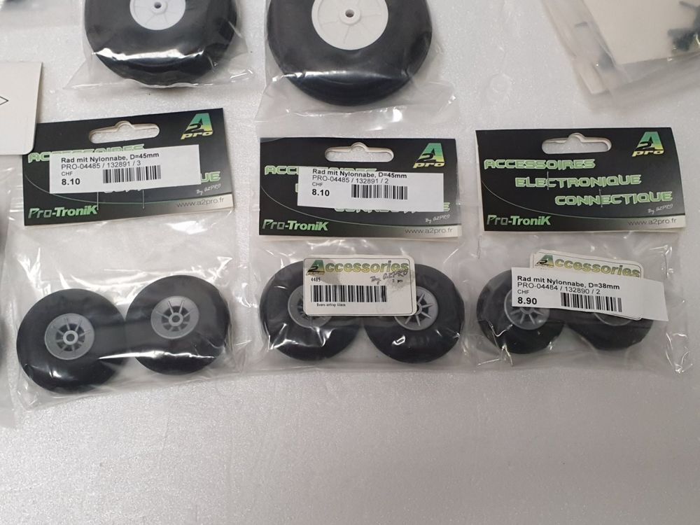 Rad Set für Modellflieger, Gummi, verschiedene Durchmesser | Kaufen auf ...