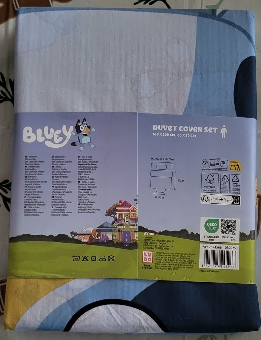 NEW PARURE DE LIT BLUEY 140X200CM (Neuf avec emballage d'origine) à ...