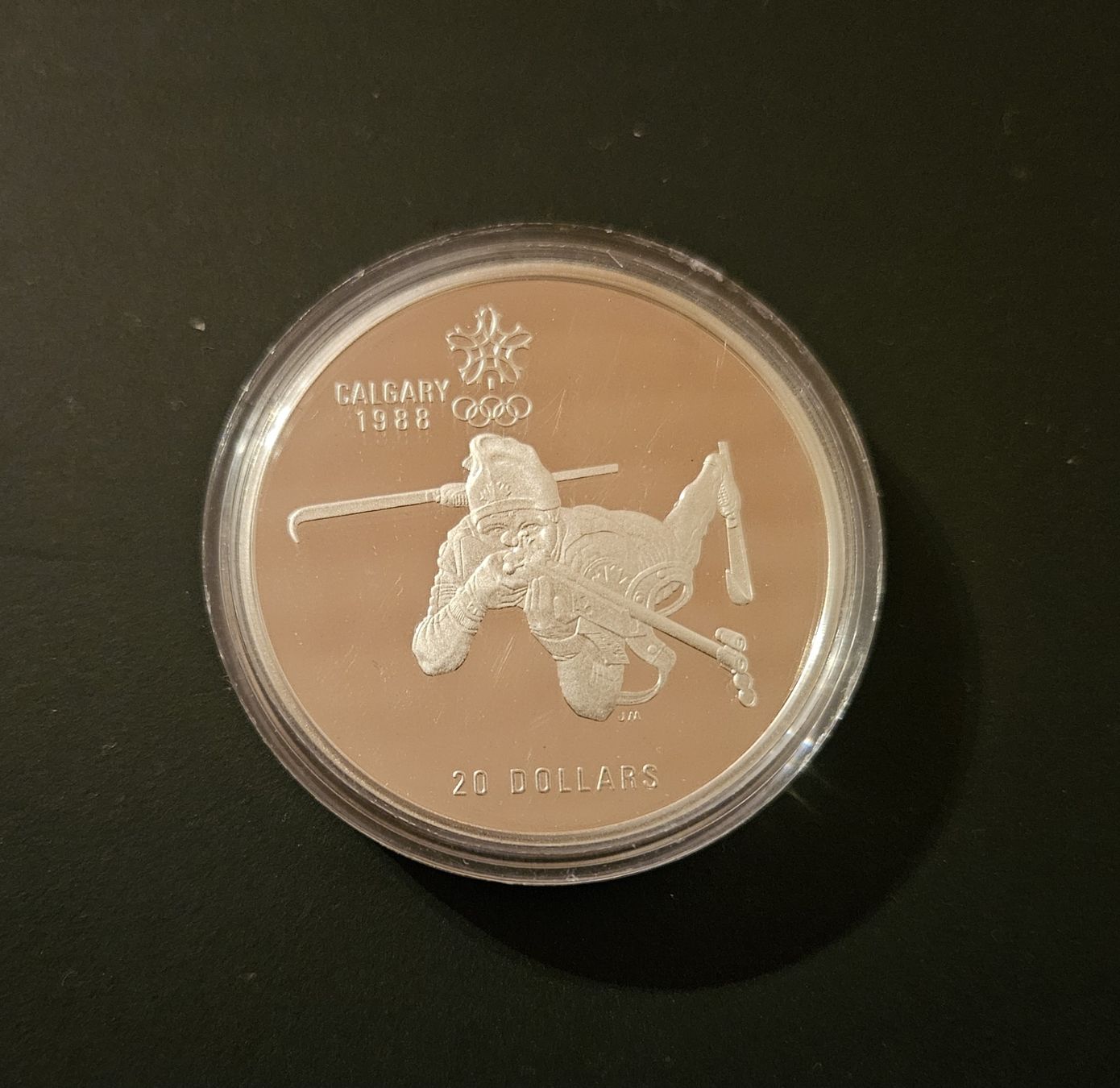 Silberunze Olympiade Calgary 1988 - Biathlon (Neu (gemäss Beschreibung ...