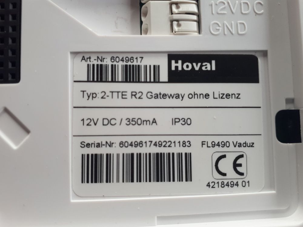 Hoval Connect LAN App Typ 2-TTE R2 Gateway Art-Nr: 6049617 (Gebraucht ...