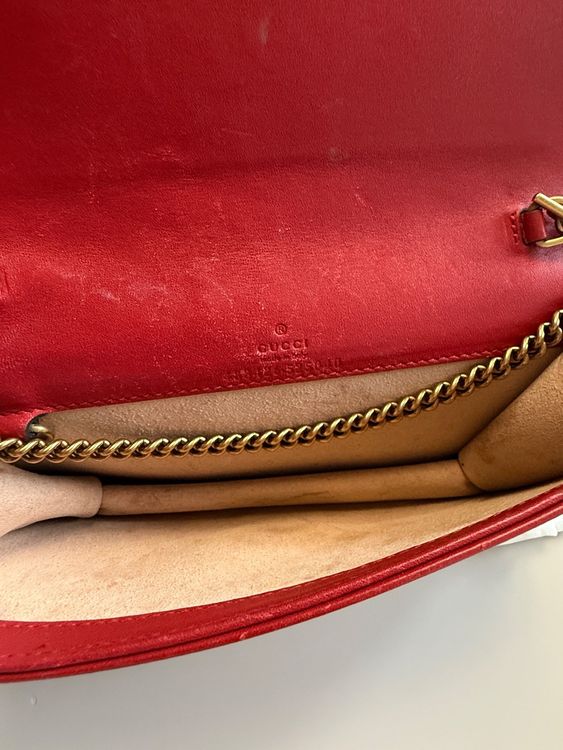 Gucci GG Marmont Mini Wallet on Chain Rot | NP CHF 1’820.– (Neu (gemäss ...