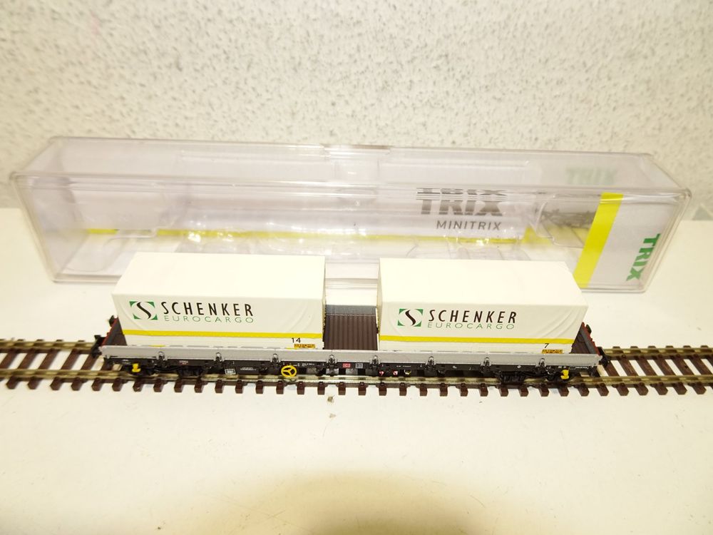 Minitrix Güterwagen DB Schenker Container Spur N 15271-15 (Neu (gemäss ...