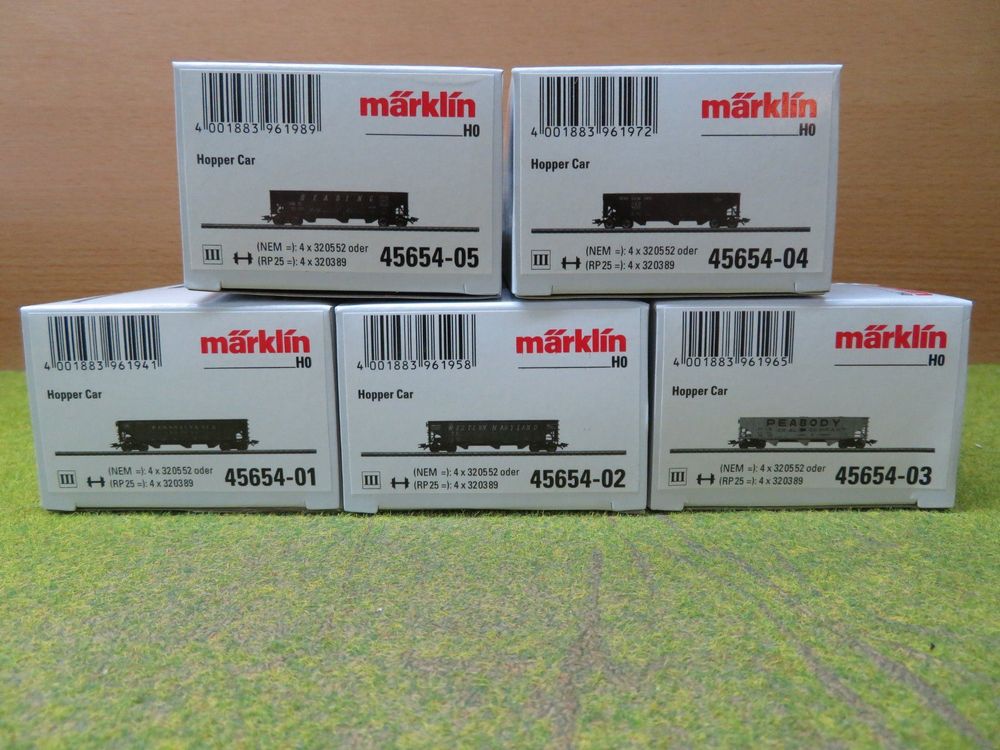 45654 Märklin US Wagen Set 5-teilig (Neu und originalverpackt) in ...