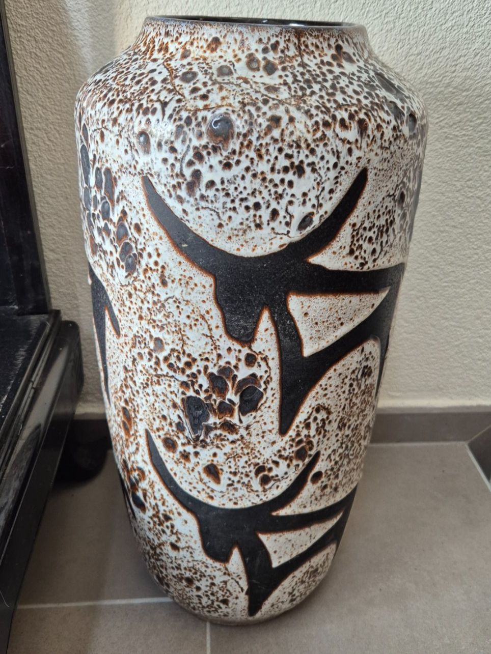 Vase allemand aspect lave décors taureaux années 1950 (D'occasion) à ...