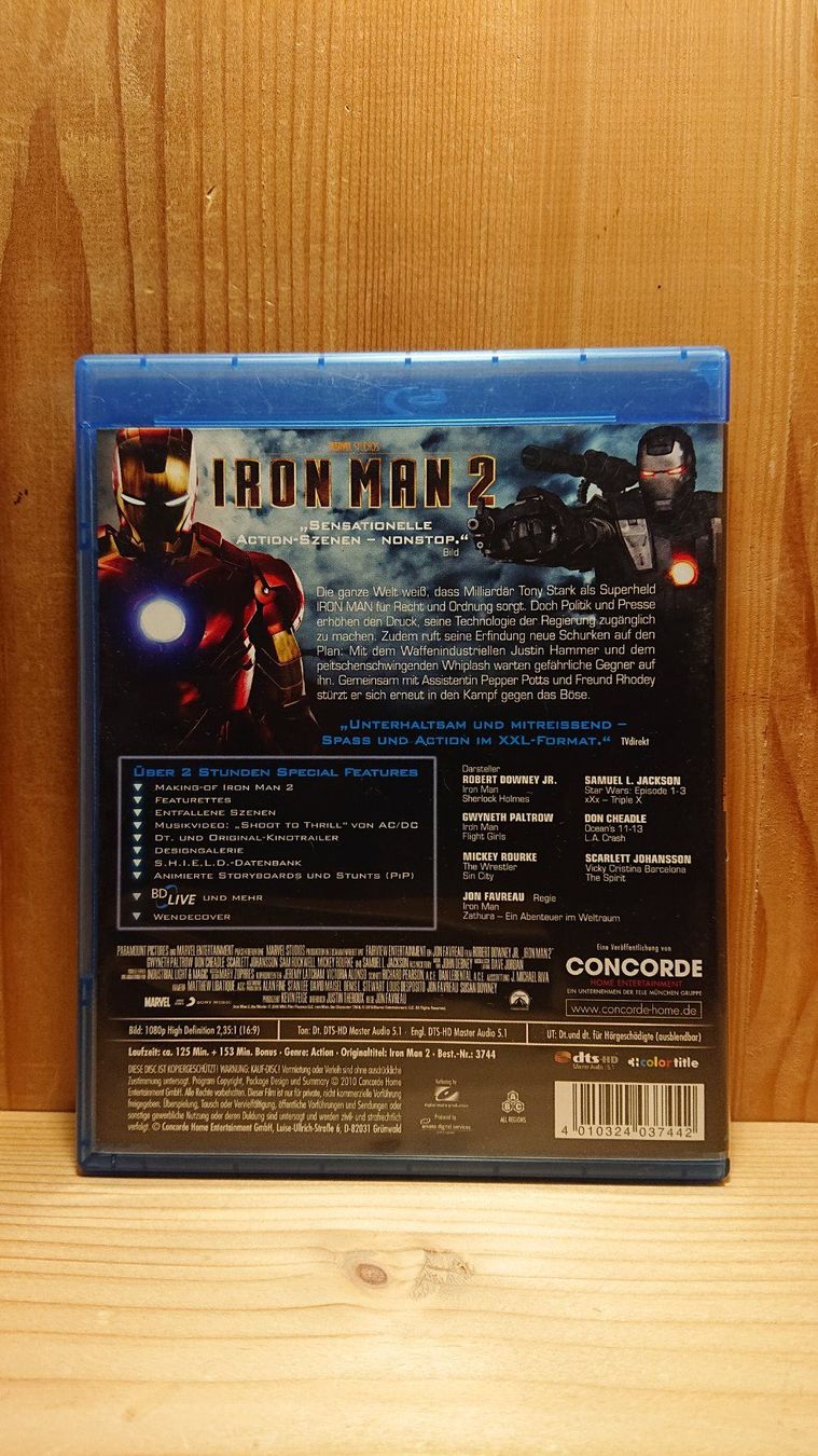 IRON MAN 2 auf Blu-Ray (Gebraucht) in Wilderswil für CHF 1.9 – mit ...