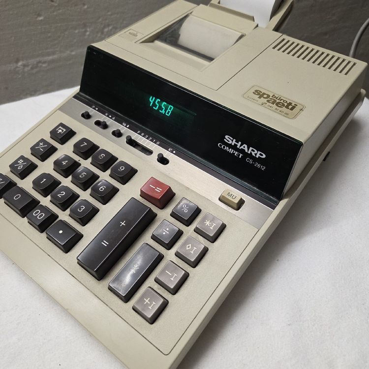 Sharp Compet CS-2612 Rechner mit Papierrolle Vintage.. (Gebraucht) in Stans für CHF 35 – mit ...