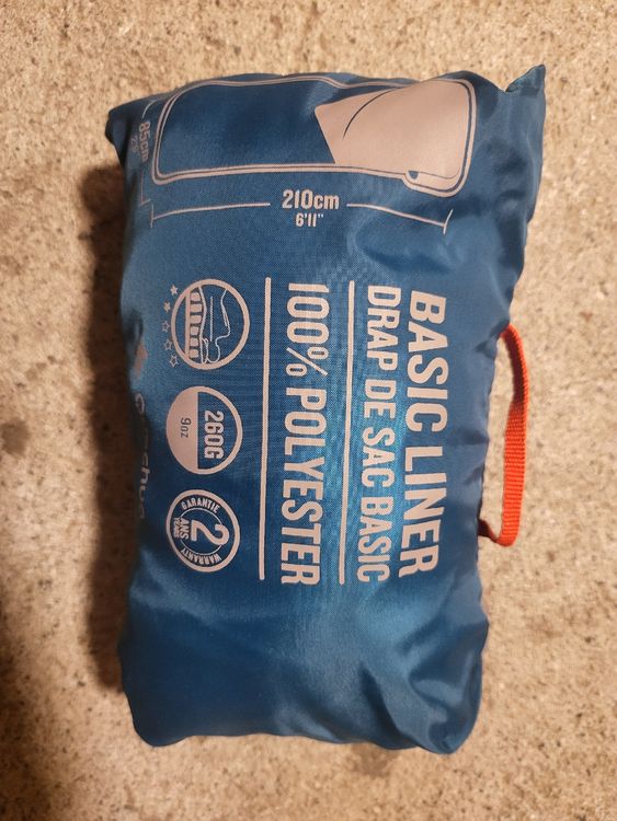 Basic Liner Sleeping Bag 210 cm Quechua Drap de sac basic (Gebraucht ...