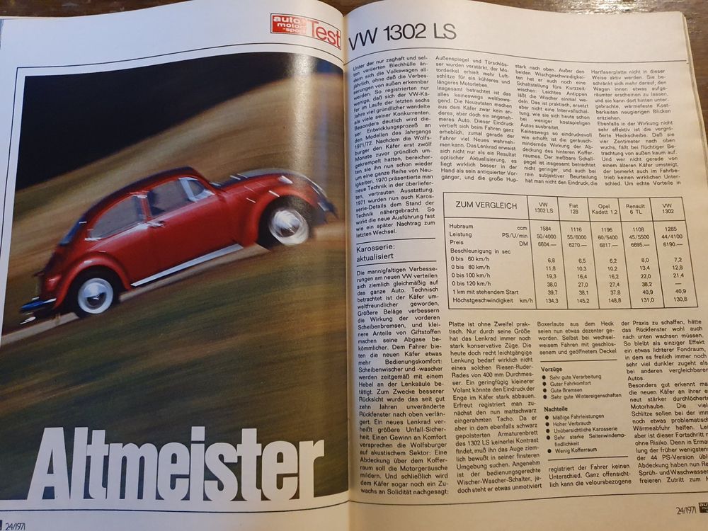 AMS 24/71 Citroen SM Fiat 128 Coupé VW 1302 Saab 99 E xa (Gebraucht) in ...