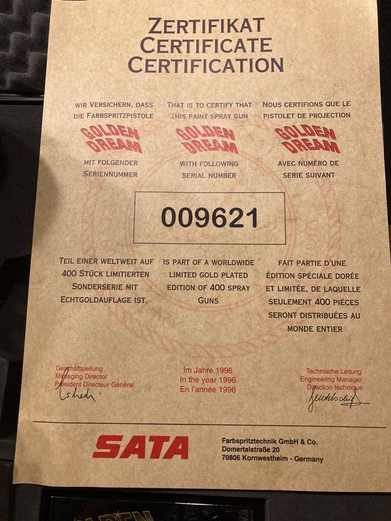 Seltene Neue SATA Jet 90 GOLDEN DREAM (Neu und originalverpackt) in ...