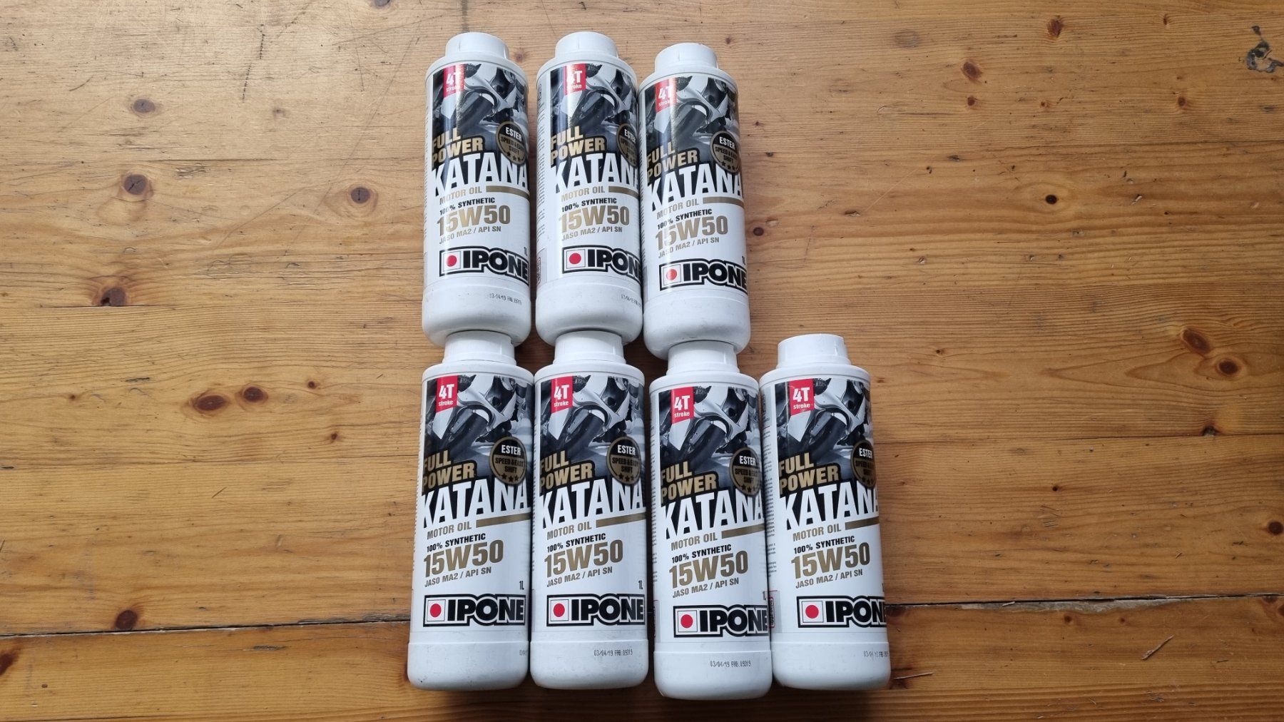 7x IPONE Full Power Katana 15W50 Motorenöl 1 Liter (Neu (gemäss ...