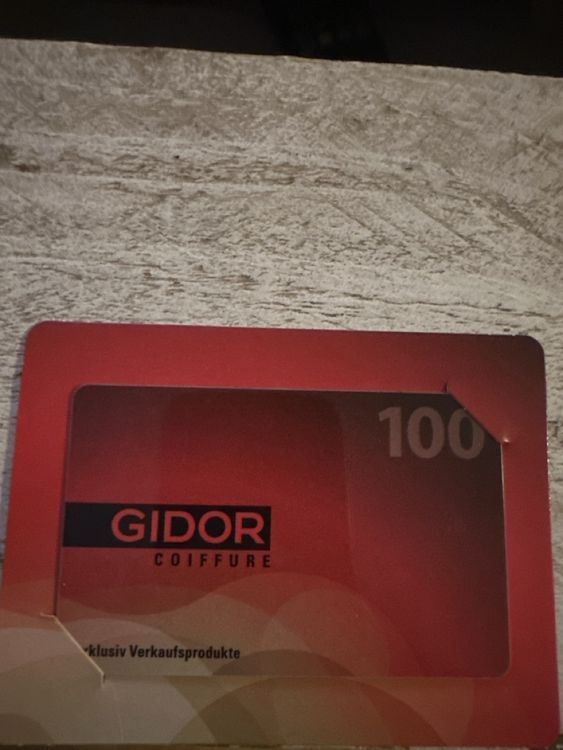 Geschenkkarte von Gidor im Wert von 100 Franken (Neu und ...