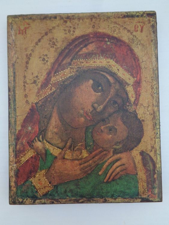 Neuzeitliche Holz Ikone - Maria mit Kind - griechisch (Gebraucht) in Chur für CHF 35 – mit ...