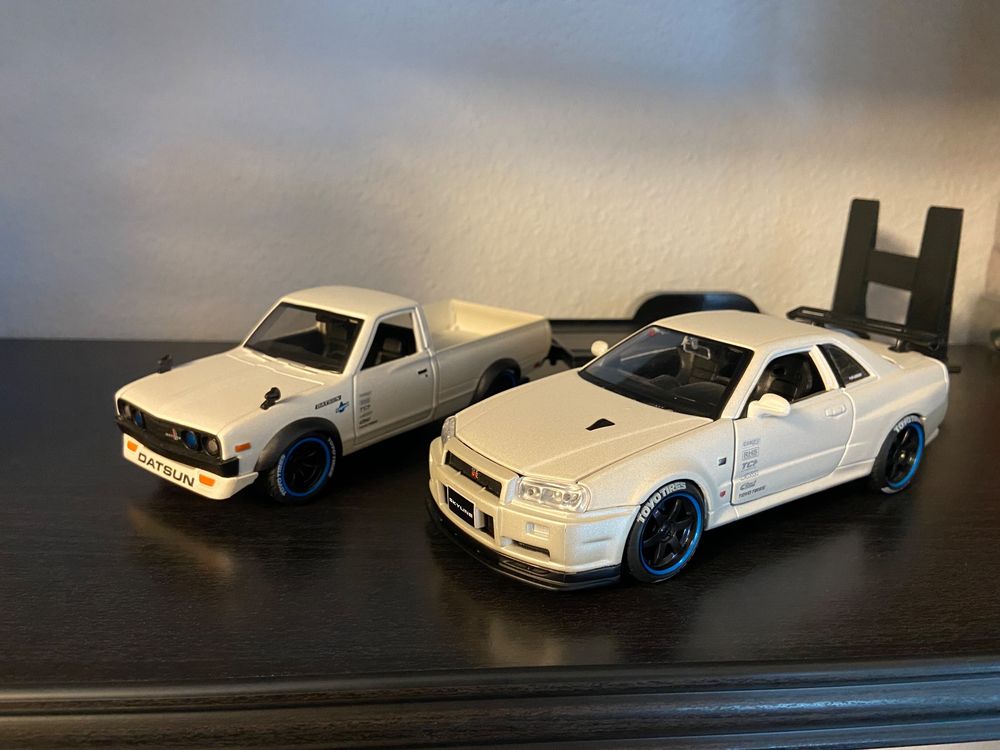 Maisto Nissan Skyline R34 GTR & Datsun 620 Pick-up 1/24 (Gebraucht) in ...