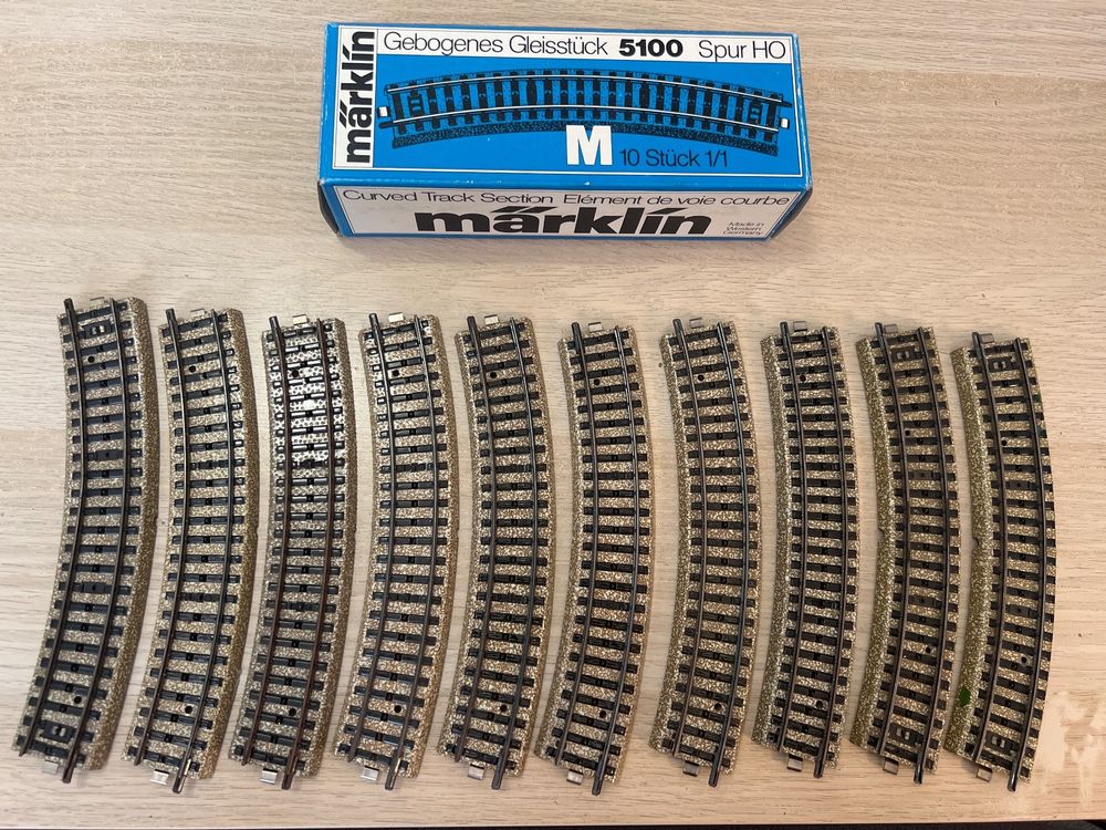 Märklin 10 x 5100 gebogenes gleis M H0 (1) | Kaufen auf Ricardo