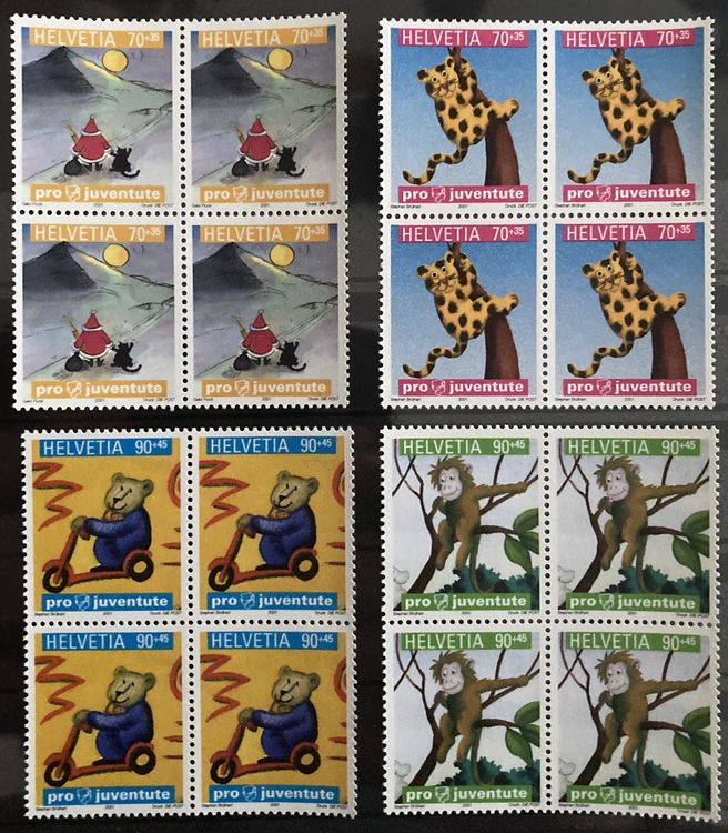 2001, PJ Viererblöcke (**) Sammlung oder Frankatur !! (Neu (gemäss Beschreibung)) in Flawil für ...