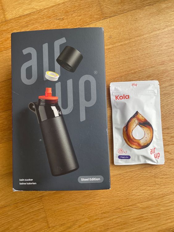 AIR UP Steel Wasserflasche mit Cola pods (Neu und originalverpackt) in ...