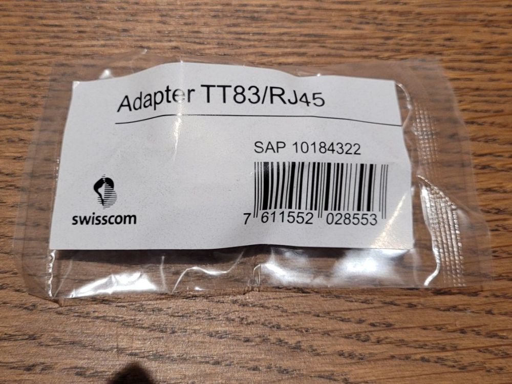 Swisscom Adapter TT83/RJ45 (Neu und originalverpackt) in Stachen für ...