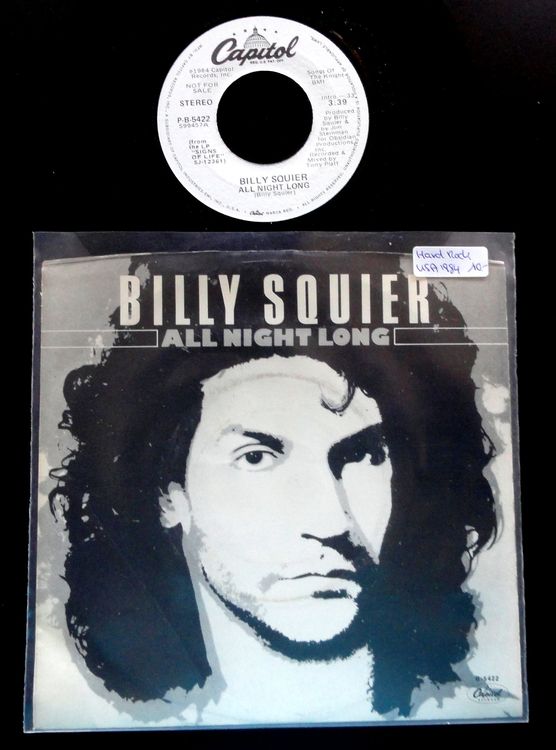 SI BILLY SQUIER all night long CAPITOL USA 1984 PROMO (Gebraucht) in ...