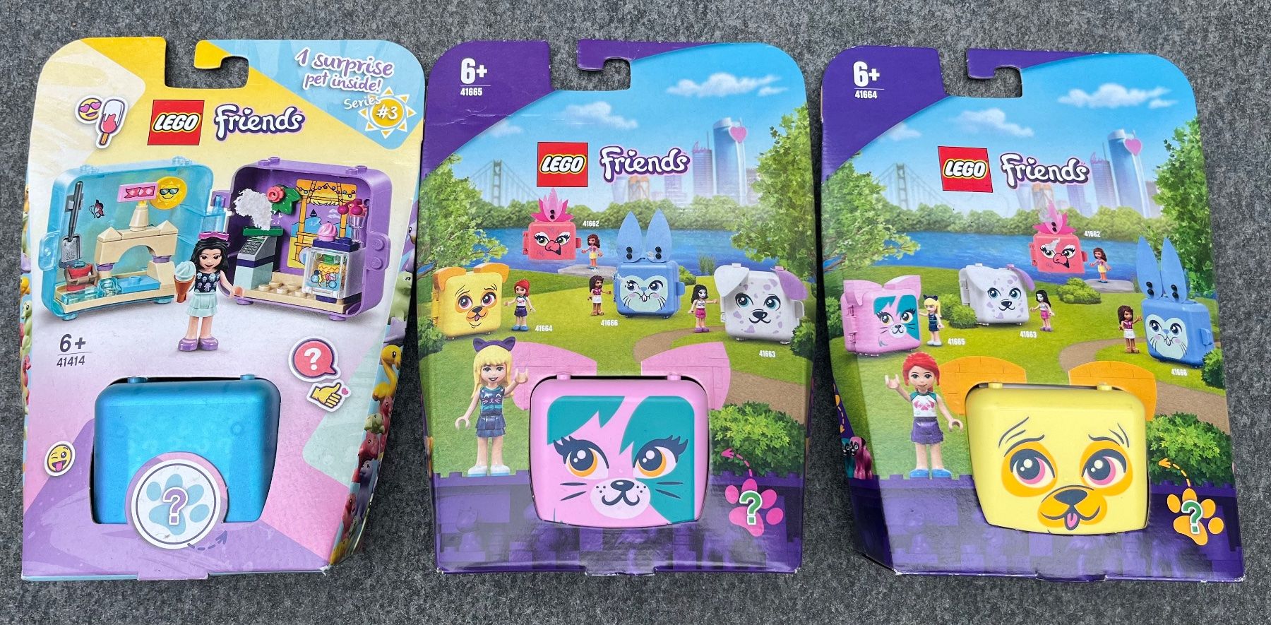 Lego Friends 41664 /41665 Katzen- Mops-Würfel + 41414 Sommer (Neu und ...
