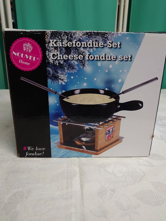 Nouvel Käsefondue-Set mit Holzgestell (Neu) (Gebraucht) in Küssnacht am Rigi für CHF 29 – mit ...