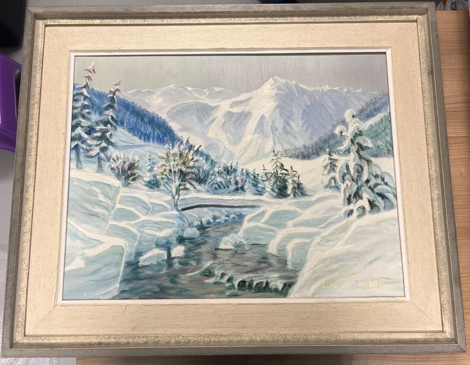 Gemälde, Bild, Henri Billiet, Winterlandschaft | Kaufen auf Ricardo