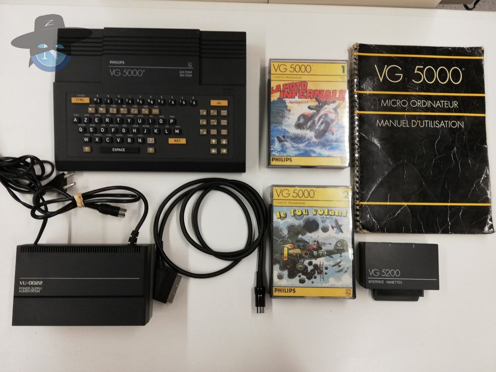 Philips VG 5000 Homecomputer + Interface Manettes + 2 Games (Gebraucht ...