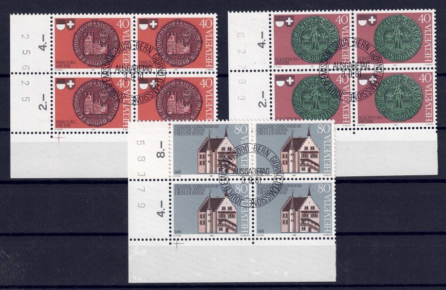 Hel 1981, SBK 660 - 662, Bogenrand, ET-Stempel, Gummi ** | Kaufen auf ...