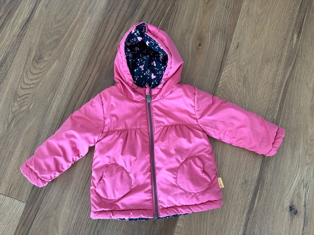 ️Steiff Wendejacke pink uni u. blau Herzli+Bärli Gr. 74 | Kaufen auf Ricardo