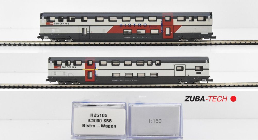 2x Hobbytrain IC 2000 Doppelstockwagen SBB Spur N mit OVP | Kaufen auf ...