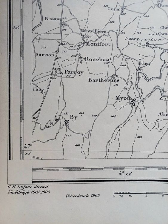 Landkarte - Blatt VI - Dufourkarte (Neu und originalverpackt) in ...