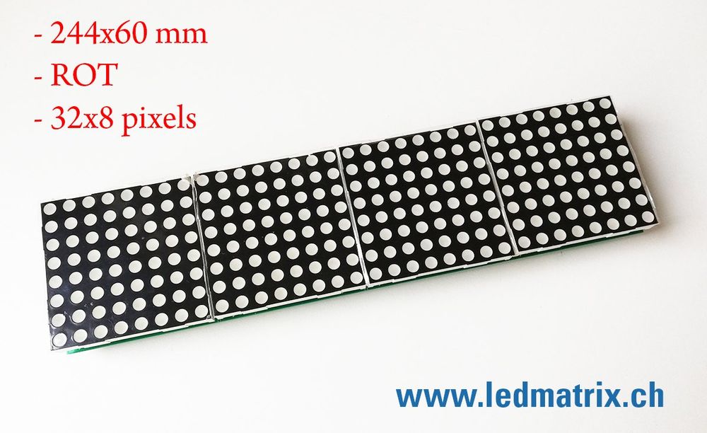 LED Dot Matrix Display 32x8 pixel Rot (Neu (gemäss Beschreibung)) in ...