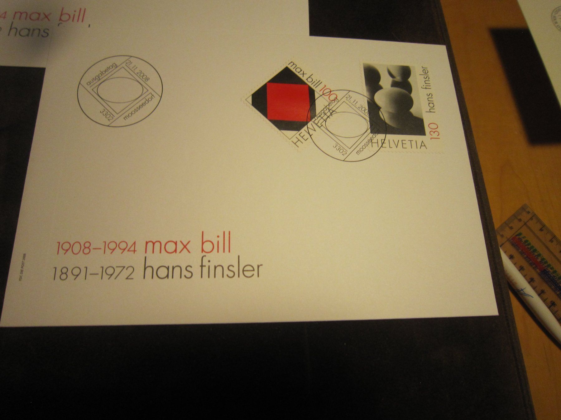 CH 2008 FDC Serie und einzeln Max Bill und Hans Finsler (Gebraucht) in ...
