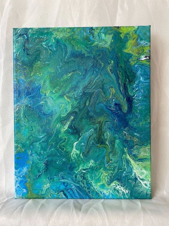 Leinbild Unikat abstrakt original 3/5 | Kaufen auf Ricardo