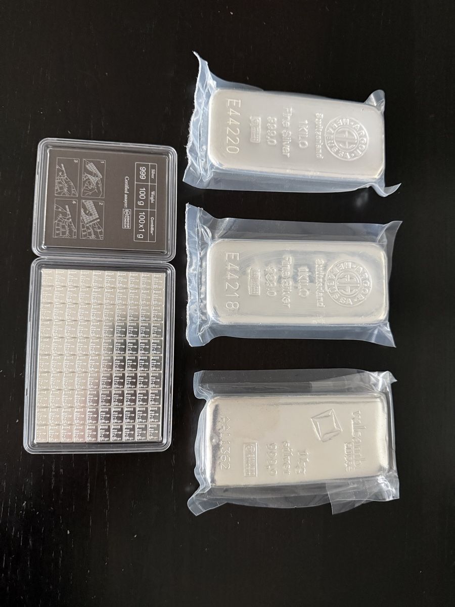 Silberbarren, 3 kg + CombiBar 100g, Top Zustand! (Neu und ...