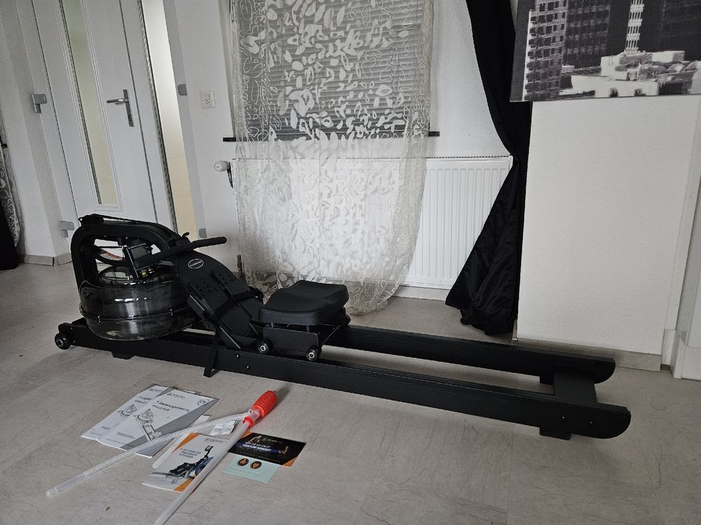 Fluid Rower Apollo Plus Black Wasser Holzrudergerät wie neue (Gebraucht ...